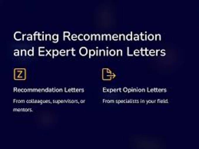 Draft uscis petition letter, cover letter, expert opinion letter for ...