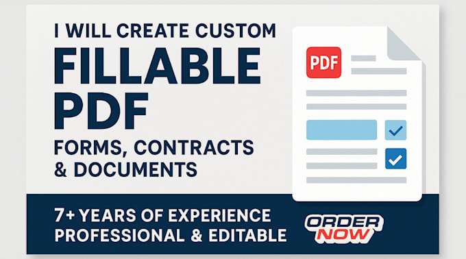 Design custom fillable pdf forms, contracts, and documents by Pixelpro_creati | Fiverr