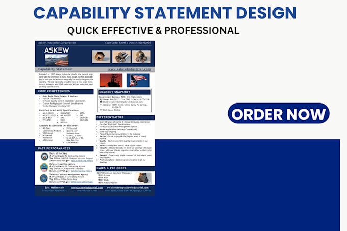 Create government capability statement design by Adeyemiconsult | Fiverr