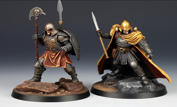 Custom 3d print and paint miniatures, figurines, dnd warhammer diorama ...