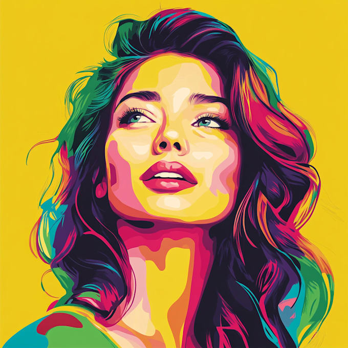 Make a beautiful wpap pop art portrait by Phosensnet | Fiverr
