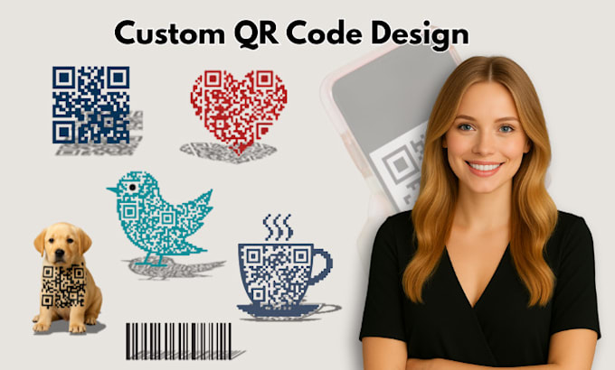 Generate a custom qr code design with logo in 30 min by Johanna_vogel | Fiverr