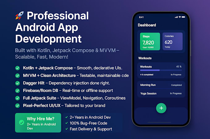 Build a fast modern android app using kotlin and jetpack compose by Naitk_ | Fiverr
