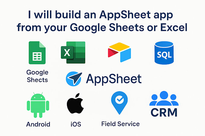 Develop mobile app, appsheet, web app, integrate database, appsheet ... Develop mobile app, appsheet, web app, integrate database, appsheet ...