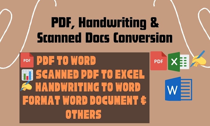 Convert pdfs, scanned docs and handwritten notes into word or excel ...