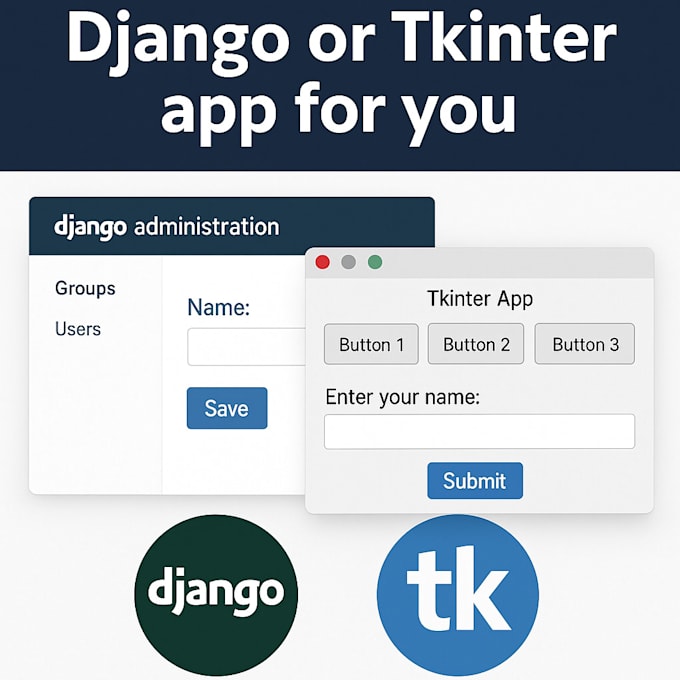 Build a django or tkinter app by Raghubeer1singh | Fiverr