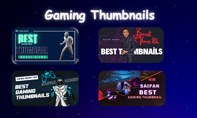 Best gaming thumbnail design by Saifan_ahmed | Fiverr