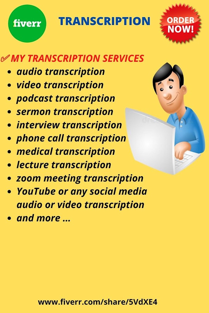 Provide fast and accurate transcription services by Marionnyawiraka ...