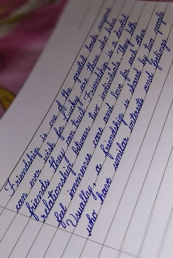 Handwritten cards,notes, letters in beautiful hand writing by Sawera ...