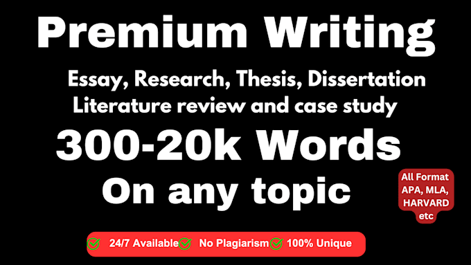 Write and rewrite essay,thesis,research,dissertation and case study by ...