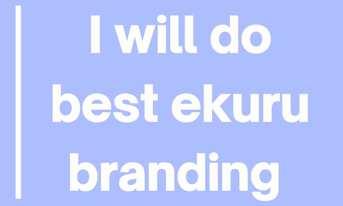 Do best ekuru branding by Peace_comic | Fiverr