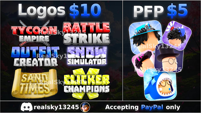 Design custom text logo or roblox profile picture by Eric_smith31 | Fiverr