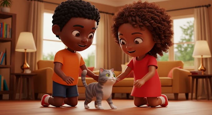 Illustrate children book illustrations, animal picture book, or pet ...