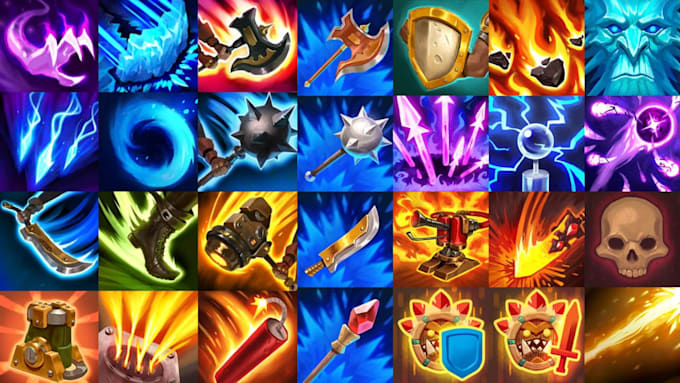 Create nice 2d game assets, icons, props, object 2d game weapons game ...