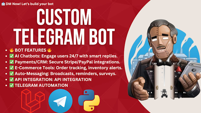 Custom Telegram Bot Using Python And Laravel By Mhdfaizi Fiverr
