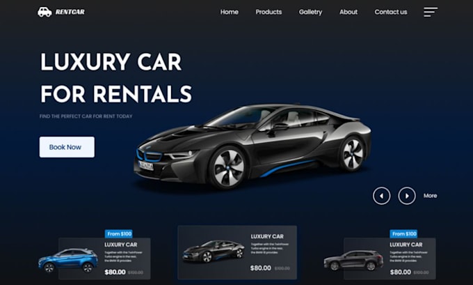 Design a luxury car rental and chauffeur services website with booking ...