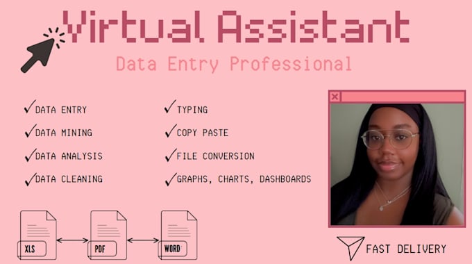 Be your data entry virtual assistant by Shamiacharles | Fiverr