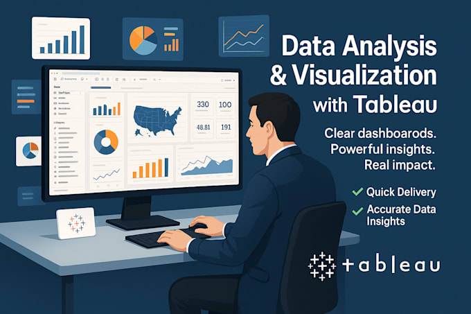 Create custom tableau dashboards with data analysis and insights by Mahfujurme | Fiverr
