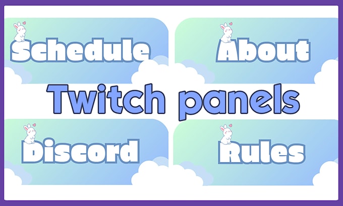 Create stunning twitch channel panels by Redtwintails | Fiverr