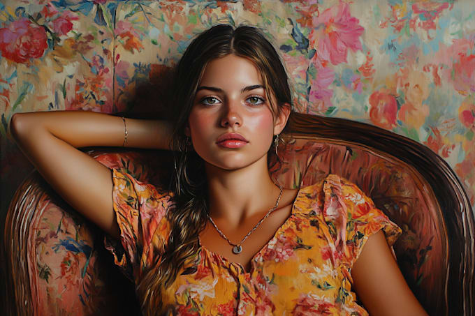 Do oil painting on canvas acrylic painting of portrait by Vantriceivers ...