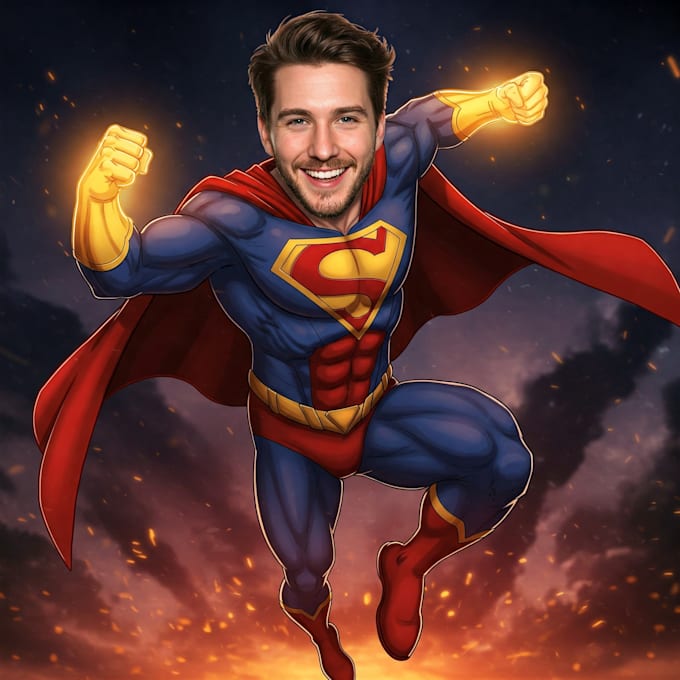 Create superhero cartoon character art by Peswhale | Fiverr