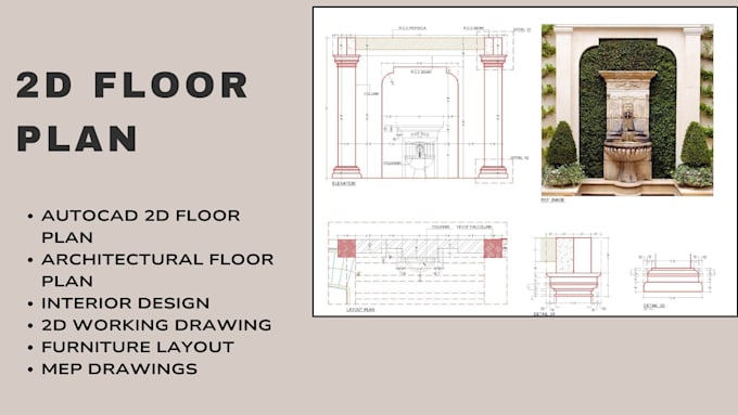 Provide autocad 2d floor plan, furniture layout, mep drawing by ...