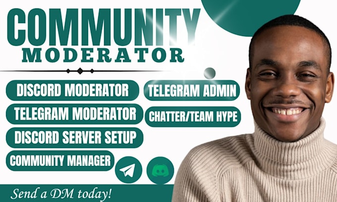 Be your nft discord moderator, telegram admin, chatter, telegram ...