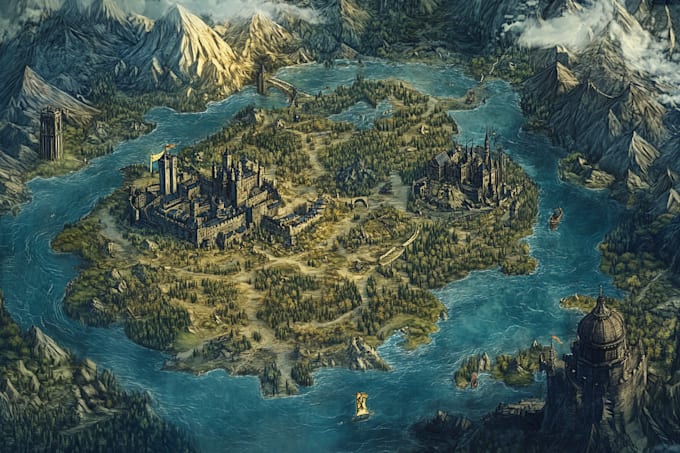 Create your fantasy maps by Lillianalker | Fiverr