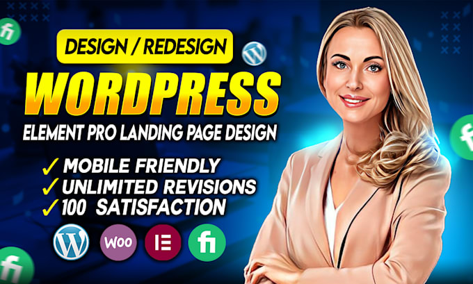 Responsive wordpress landing page design and elementor pro landing page by Safiaishaq_dev | Fiverr