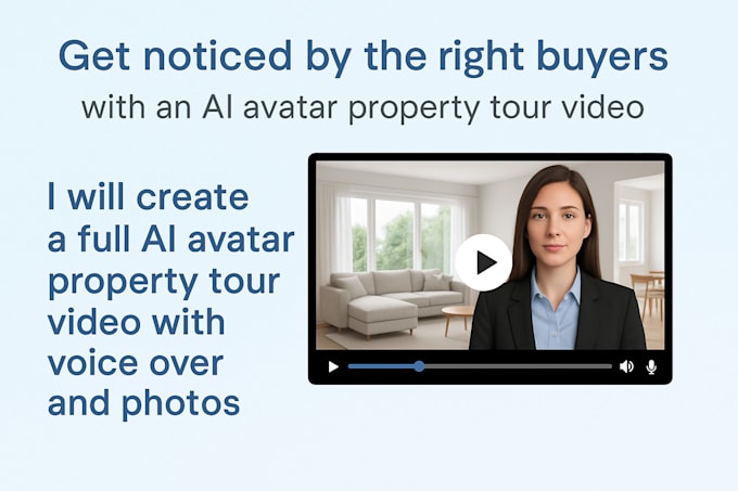 Create a full photo to video ai avatar property tour with voice over by ...