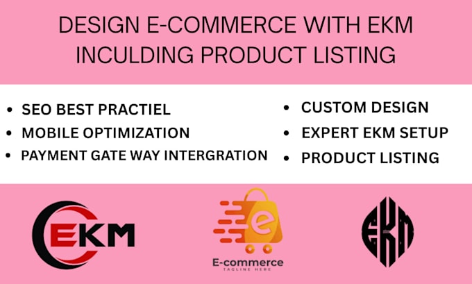 Design custom ecommerce website with ekm store design setup product ...