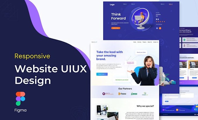 Create responsive website ui ux design for desktop and mobile by Nimra_390 | Fiverr