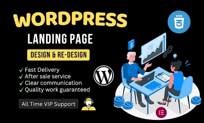 Do elementor wordpress landing page design or redesign blog by Developer_bepul | Fiverr