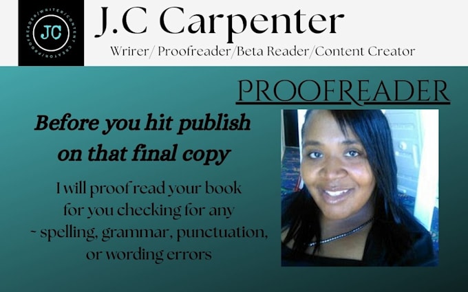 Proofread your book and give it a final pass by Jc_carpenter | Fiverr
