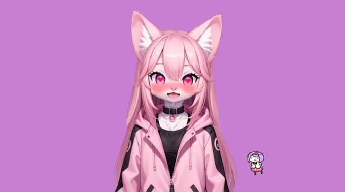 Live2d character,rig, vrchat,furry,anime art,pngtuber,vroid model,3d ...