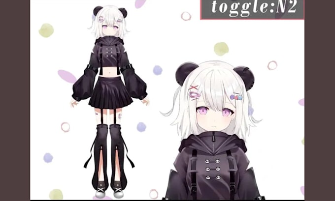 Draw and rig live 2d vtuber model, anime vtuber, oc, 2d vtuber vr chart ...