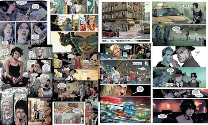 Draw professional comic page as comic book artist in graphic novel ...