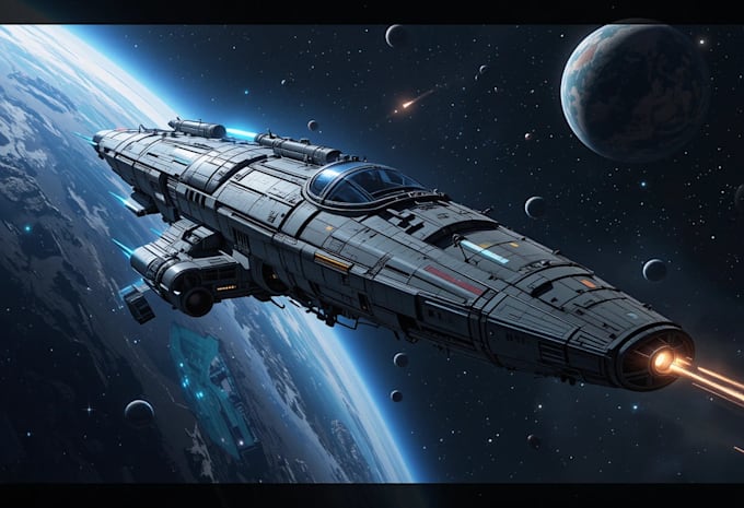 Design a sci fi spaceship concept art for you by Grantoor | Fiverr