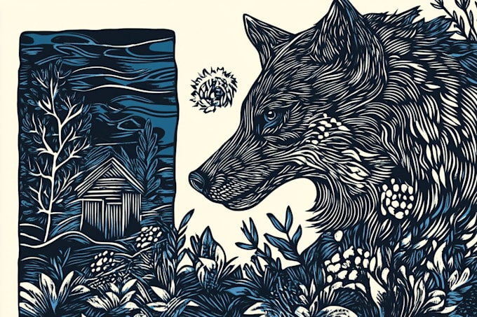 Draw linocut illustration for shirt design by Arnouebster | Fiverr
