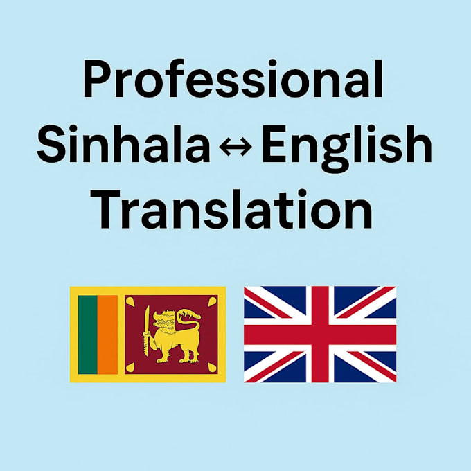 Do sinhala to english and english to sinhala manual translation by ...