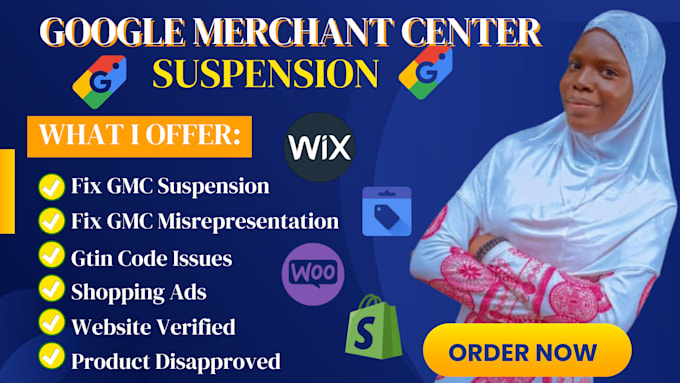 Fix google merchant center suspension misrepresentation gtin and shopping ads by Forla_21 | Fiverr