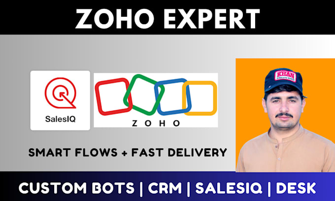 Design zoho chatbot automate salesiq crm desk and dashboards by Rafi848 ...
