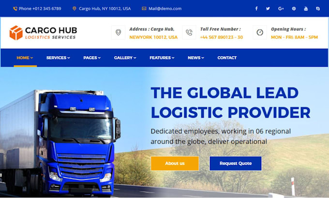 Build logistics website, cargo, trucking, transport, dispatch, towing website by Media_engage ...