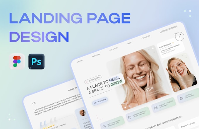 Design figma website ui ux, landing page design, redesign by I_kaatrin ...