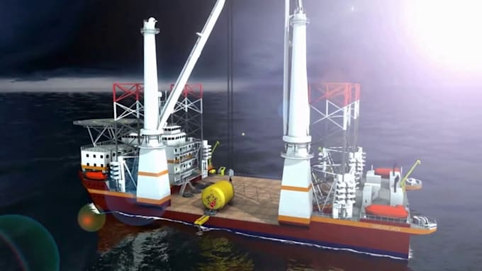 Do realistic 3d industrial video oil and gas animation offshore ...