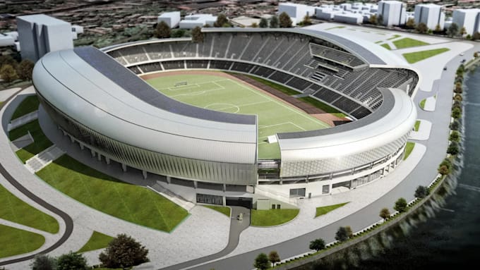 Create realistic 3d sport arena, gaming arena, 3d stadium animation ...