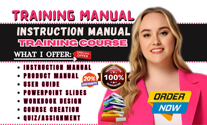 Create training manual training course lesson plan workbook ppt slides by Gracelandon09 | Fiverr
