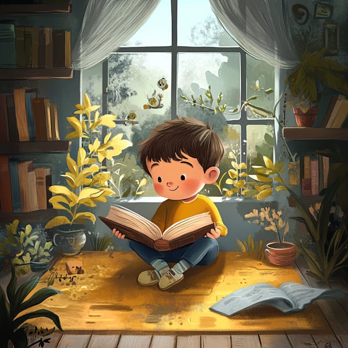Make children book illustration by Vantricenash | Fiverr