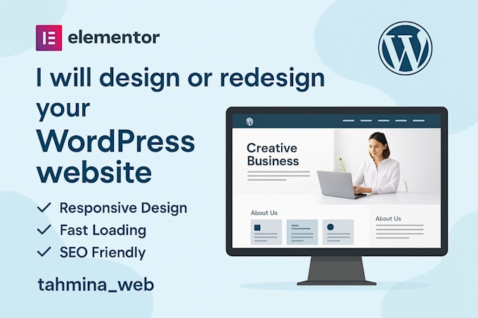 Design or redesign a professional wordpress website by Tahmina_web | Fiverr