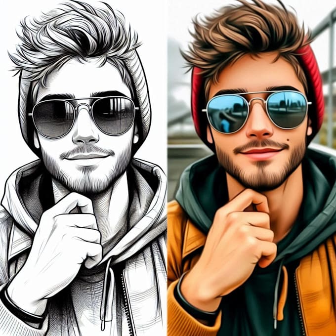Draw a cool avatar, cartoon, caricature of your photo by Darunmawen ...